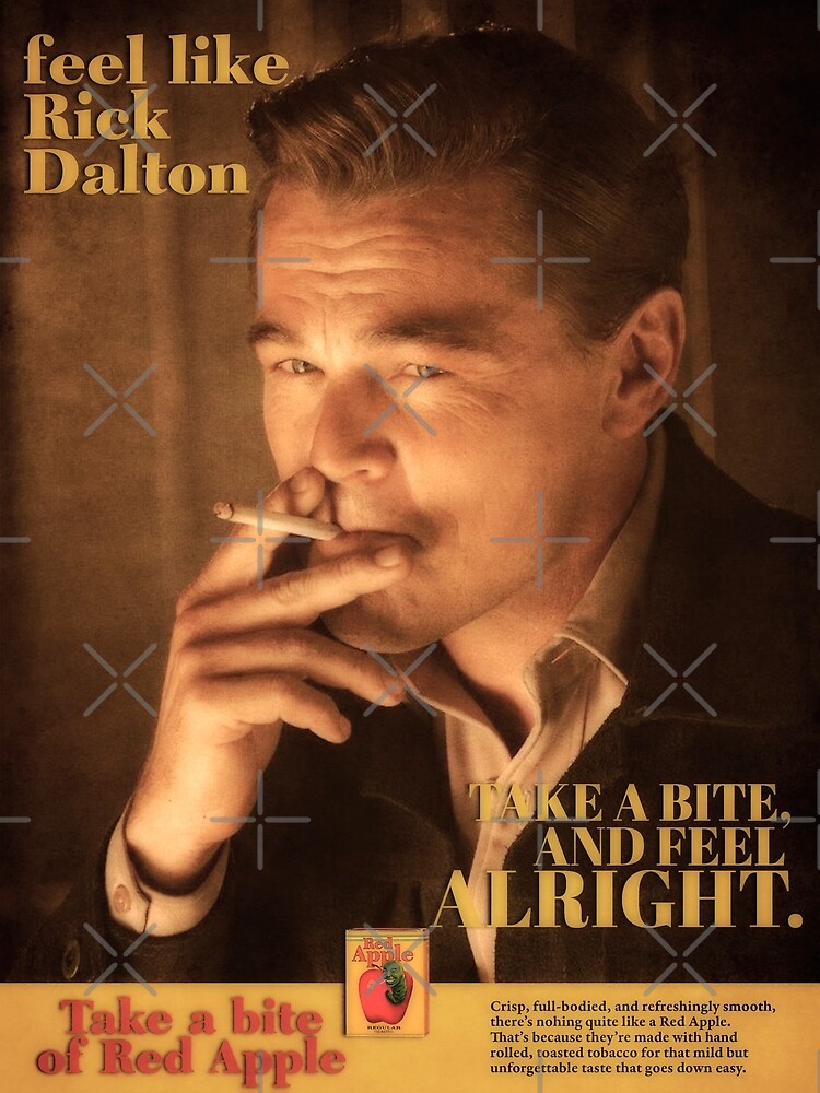 "Rick Dalton Red Apple Ad" by flammendg | Redbubble