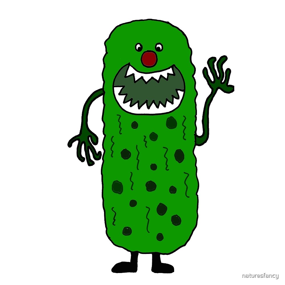 "Cool Funny Pickle Tickle Monster" by naturesfancy | Redbubble