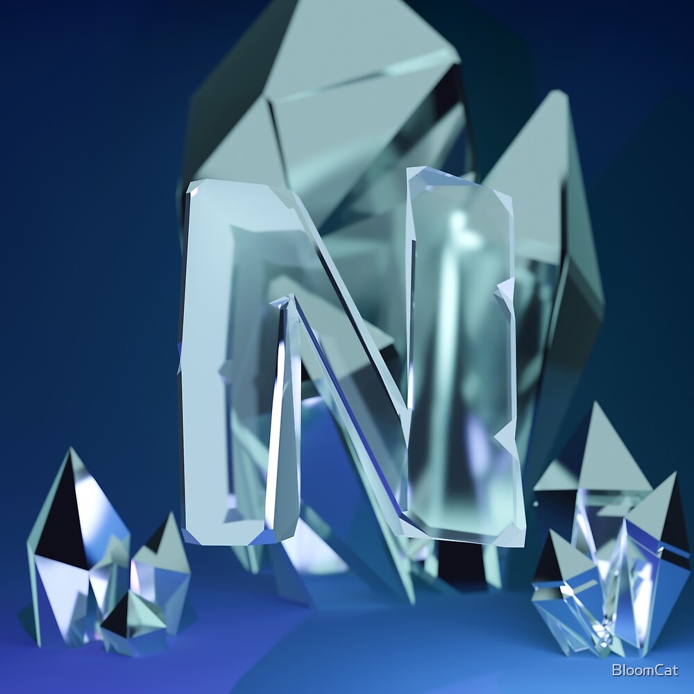 "Stylized Letter N" by BloomCat | Redbubble