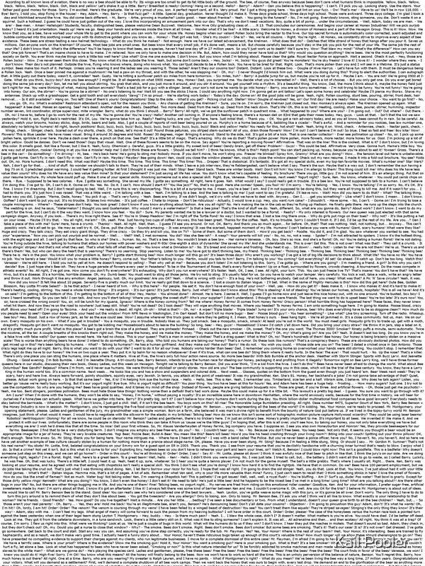 "bee movie script" by Kail Pooler | Redbubble