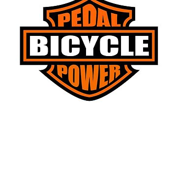 "pedal power" Sticker for Sale by BGWdesigns | Redbubble