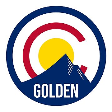 "Golden Colorado Flag Circle" Sticker for Sale by Taumaturgo | Redbubble
