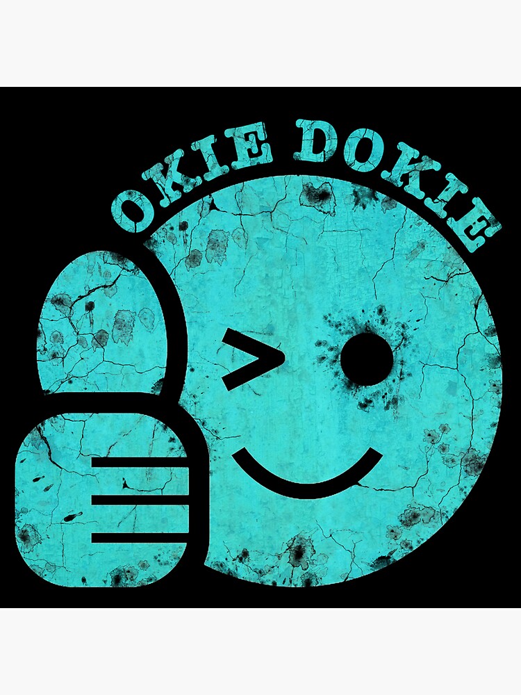 "Okie Dokie - Smiley Face" Sticker by zingarostudios | Redbubble