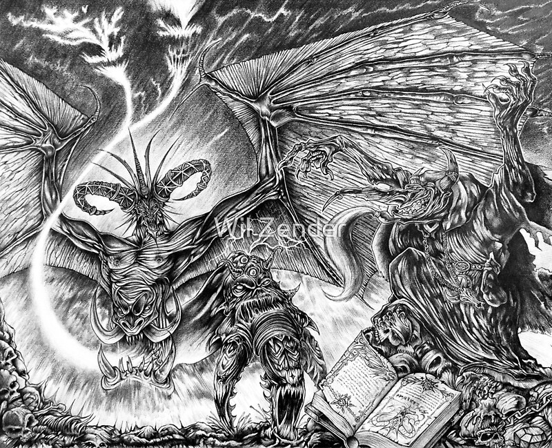 "The demonic sorcerer" by Wil Zender | Redbubble