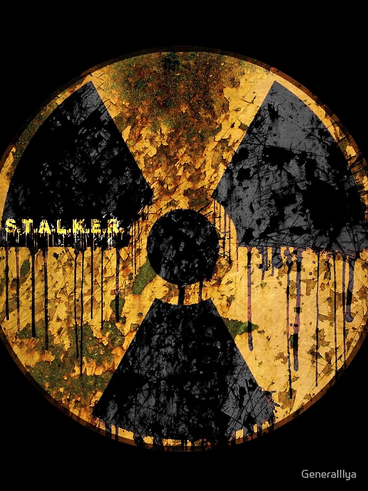 "Stalker Radiation Symbol" Drawstring Bag by GeneralIlya | Redbubble