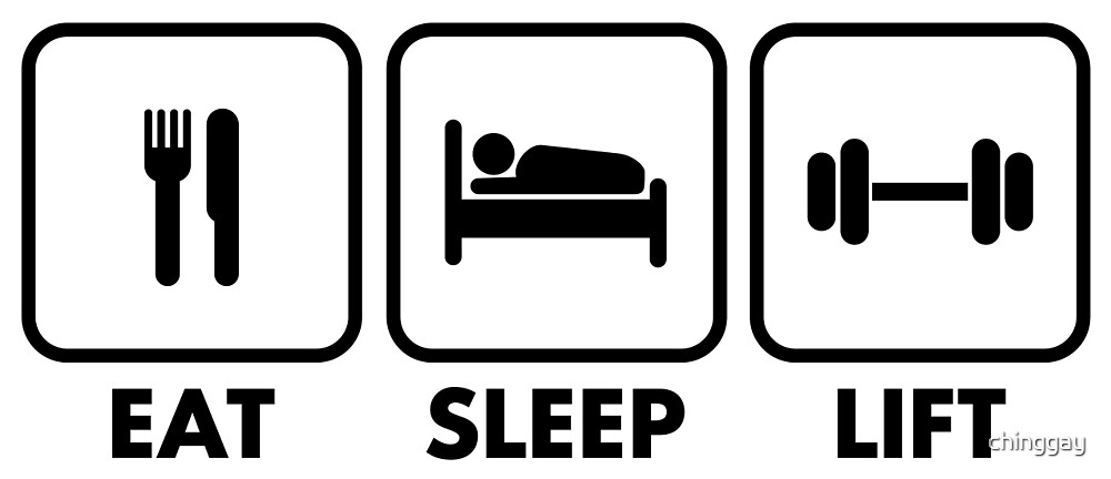 "Eat Sleep Lift" by chinggay | Redbubble