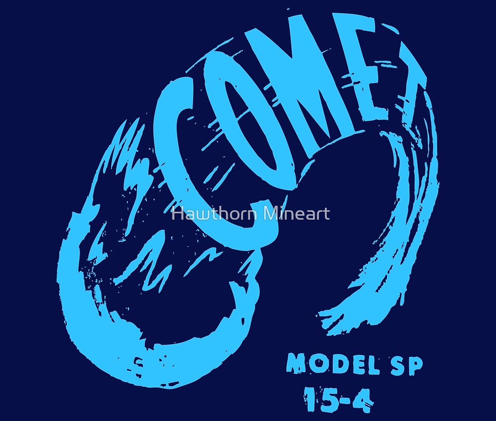 "Retro vintage comet design (blue)" by Hawthorn Mineart | Redbubble