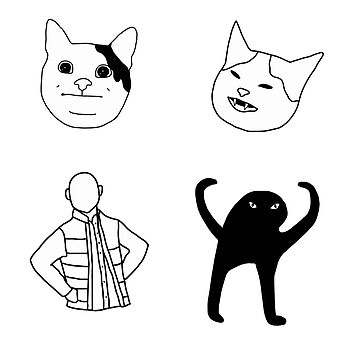 "Memes Outlines Sticker Pack" Photographic Print for Sale by MarssyMT ...