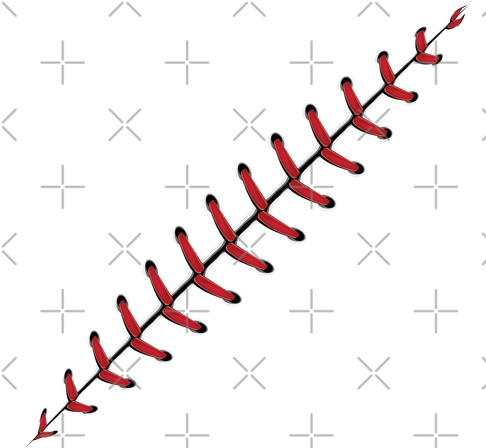 "Baseball Lace Background 3" by AnnArtshock | Redbubble