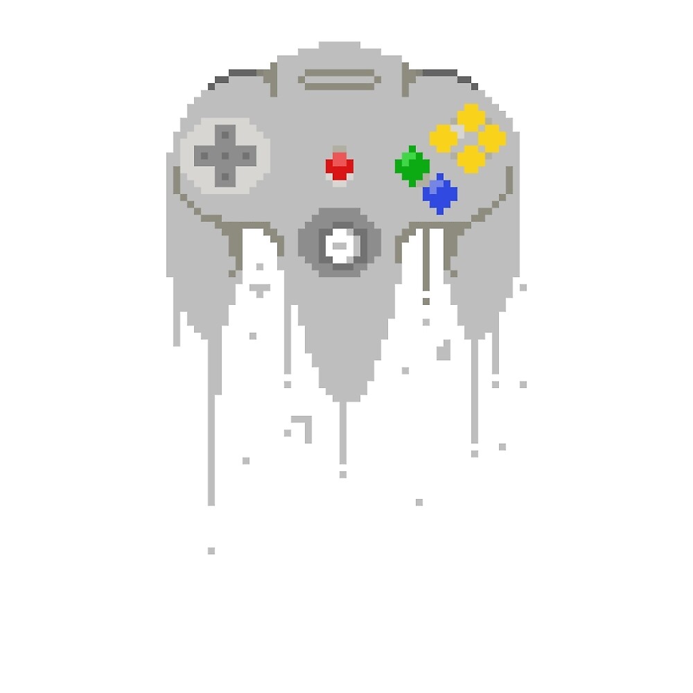 "Pixel N64 Controller" by Sera Bruton | Redbubble