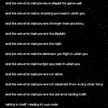 "and the universe said (minecraft end poem)" Art Board Print for Sale ...
