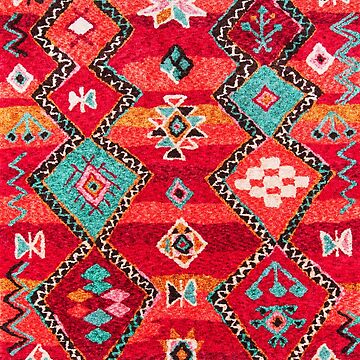 "Red Oriental Heritage Berber Colored Moroccan Style" Throw Blanket for ...