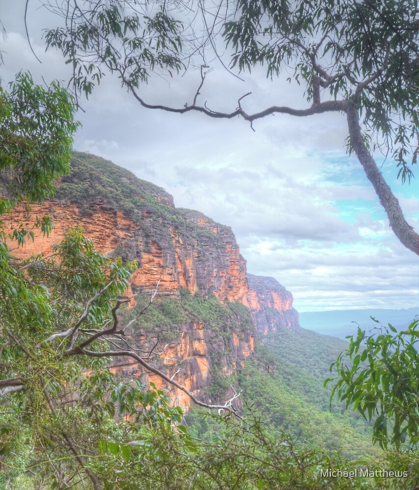 "Mountains Cliff With Natural Frame" by Michael Matthews | Redbubble