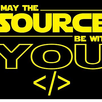 "May the Source be with You" Sticker for Sale by ericbracewell | Redbubble