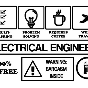 "Funny Electrical Engineer Design" Sticker for Sale by alagdesigns ...