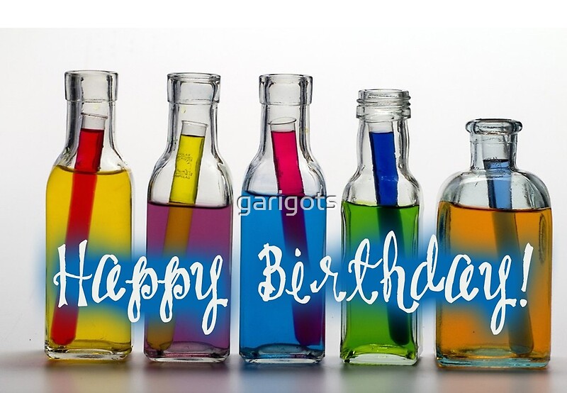 "Happy Birthday - Laboratory & Test tubes" Greeting Cards by garigots ...