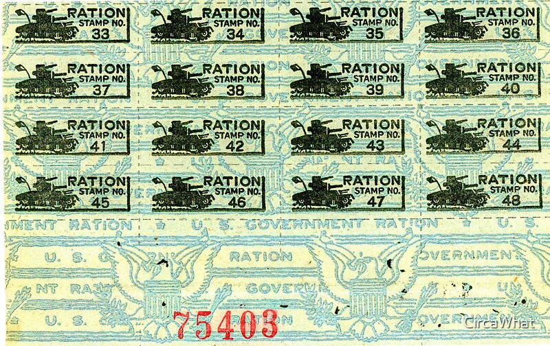 "United States World War II Ration Coupons 1943" by CircaWhat | Redbubble
