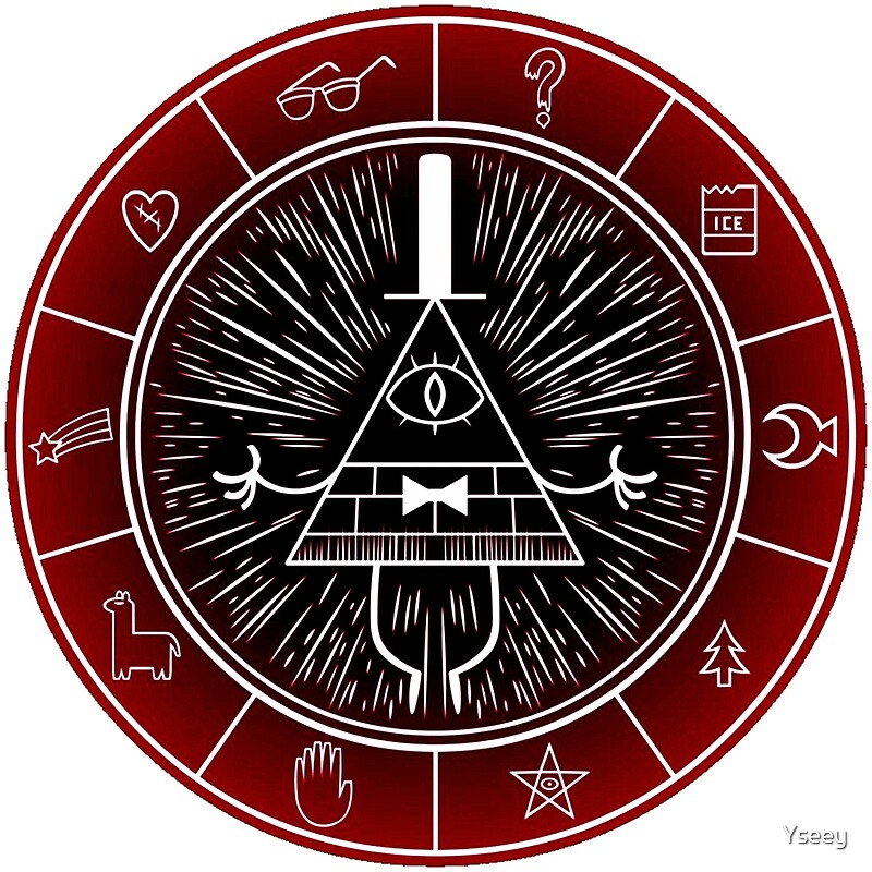 "Gravity Falls - Dark Bill Cipher Wheel" by Yseey | Redbubble