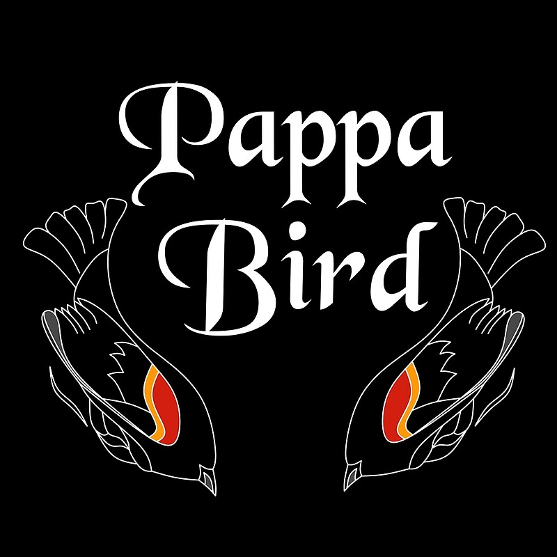 ""Pappa Bird" Chalkboard Text w Swooping Red Wing Bird" by grounds ...
