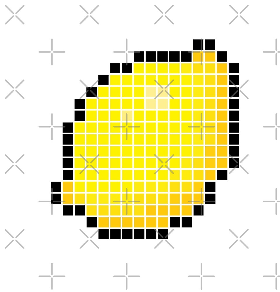"8 bit pixel lemon" by NemJames | Redbubble