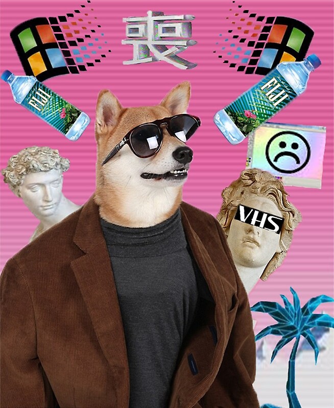"Vaporwave Dog" by Aiden Bell | Redbubble