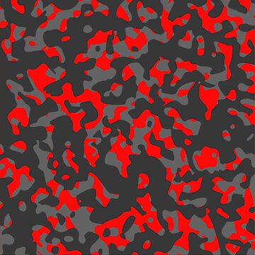 "Red Camouflage (Military Style w/Gray)" Poster for Sale by ...