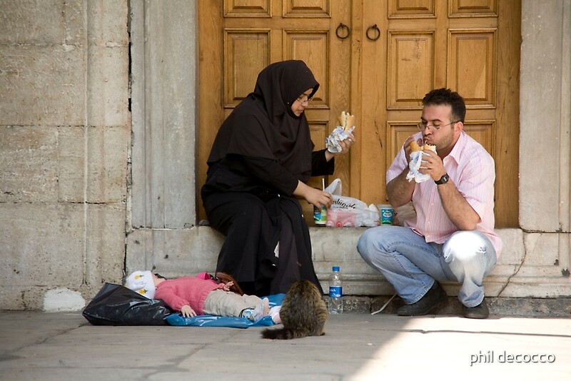 "Muslim Family Lunch" by phil decocco | Redbubble