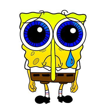 "Sad Sponge #1 (Without Background)" Art Board Print for Sale by ...