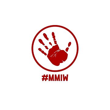 "Missing and Murdered Indigenous Women #MMIW Red Hand" Sticker for Sale ...