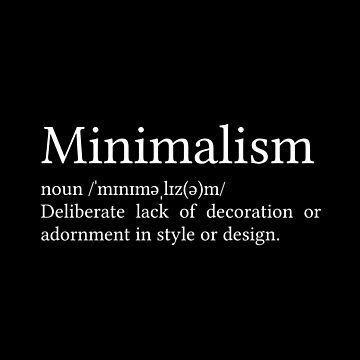 "Minimalism Definition" Sticker for Sale by Jamila Benito | Redbubble