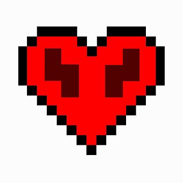 "Minecraft Hardcore Heart 8-bit" Sticker for Sale by Chris Apple ...
