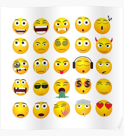 Emoticon: Posters | Redbubble