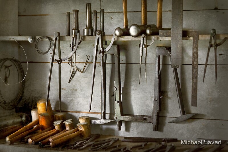 "Metal Worker - Tools of a tin smith" by Michael Savad | Redbubble