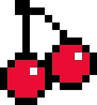 "8-Bit Cherry Sticker" by tzuyu | Redbubble
