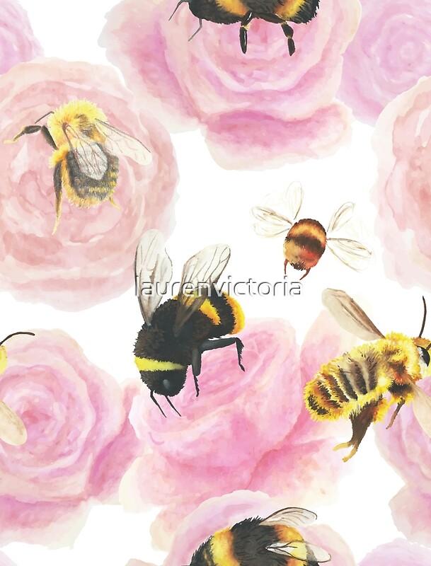 "Busy Bee Pattern" by laurenvictoria | Redbubble