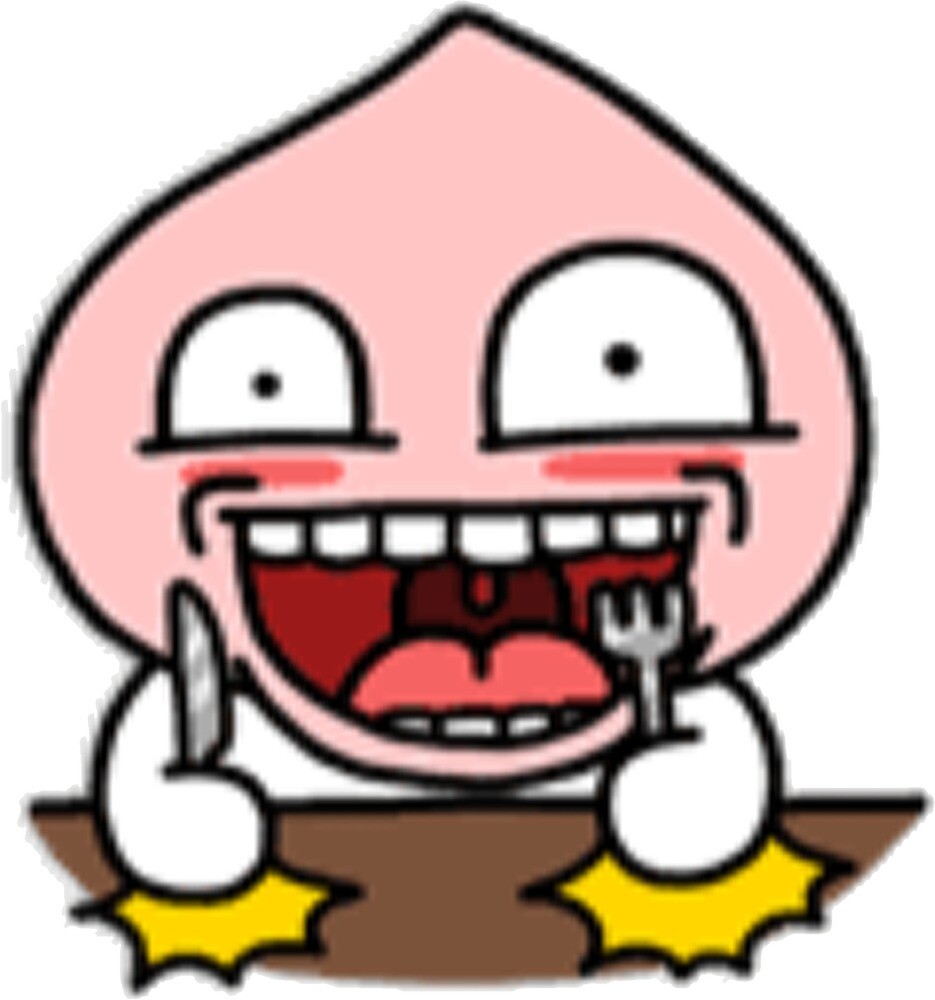 "KakaoTalk Friends Apeach (Grub Time )" by icdeadpixels | Redbubble