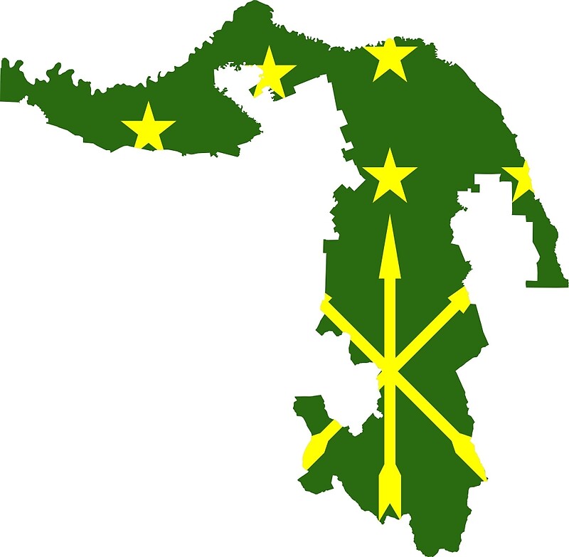 "Flag Map of Adygea" by abbeyz71 | Redbubble