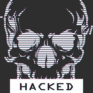 "Virus Hacker Hacked Skull" Sticker for Sale by Devshirt | Redbubble