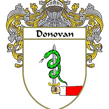"Donovan Coat of Arms/Family Crest" Sticker for Sale by William Martin ...