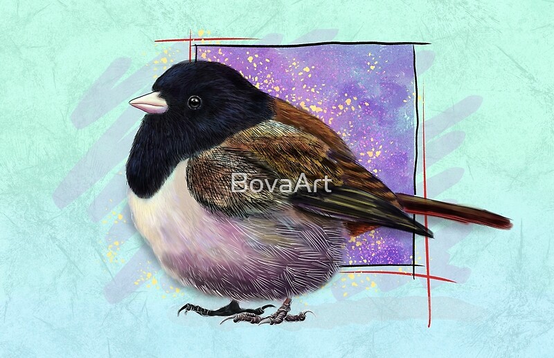 "Fat Bird Illustration" by BovaArt | Redbubble