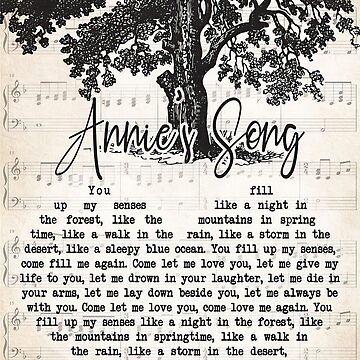 "Annies Song Lyics John Denver" Postcard for Sale by hippololocc ...