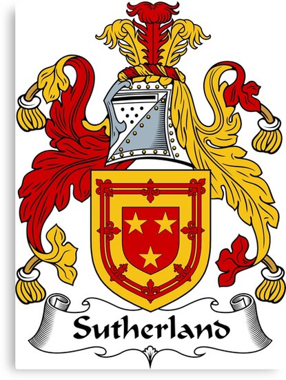 "Sutherland Coat of Arms / Sutherland Family Crest" Canvas Prints by ...