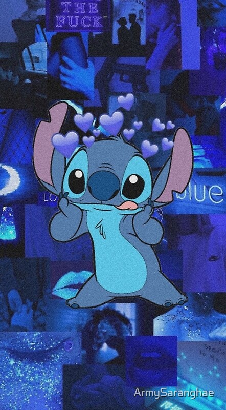 "Stitch blue aesthetic " by ArmySaranghae | Redbubble