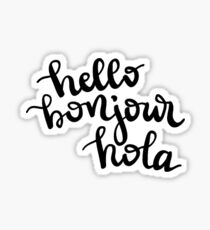 Bonjour Stickers | Redbubble