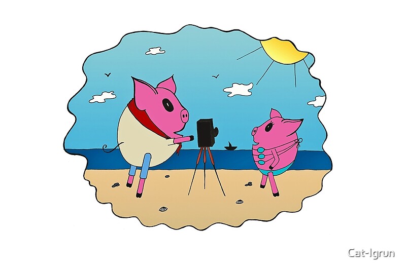 "PiGgy on Vacation!" by Cat-Igrun | Redbubble