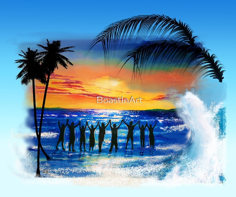 "If we Declare in Unity - Ocean Waves and Palm Trees Design | " by Rene ...