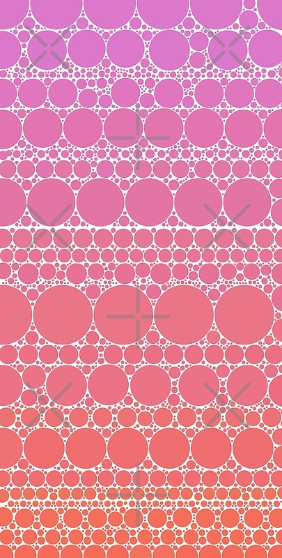 "Pinkish Violet To Warm Polka Dot Bubbles Pattern" by patternsoup | Redbubble