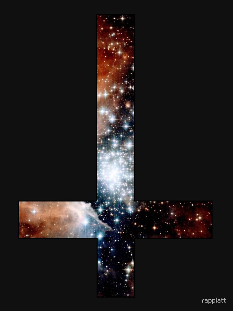 "Red Galaxy Inverted Cross" Unisex T-Shirt by rapplatt | Redbubble