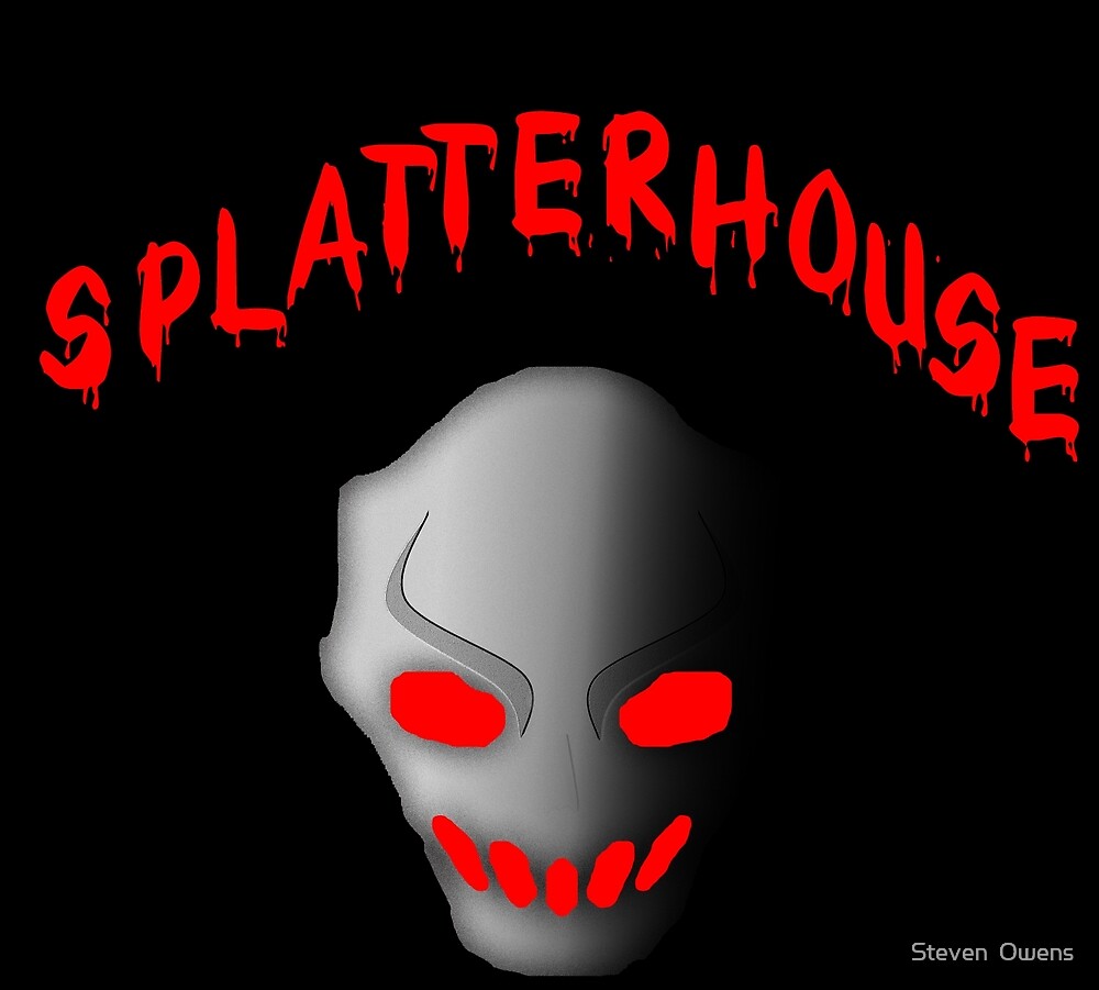 "Splatterhouse 3 Terror Mask With Title" by Steven Owens | Redbubble