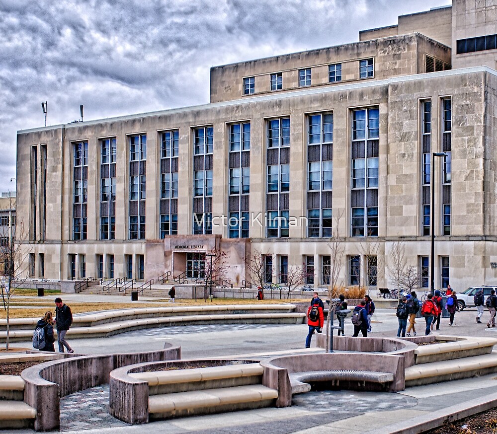 "UW Madison Memorial Library" by victor kilman | Redbubble